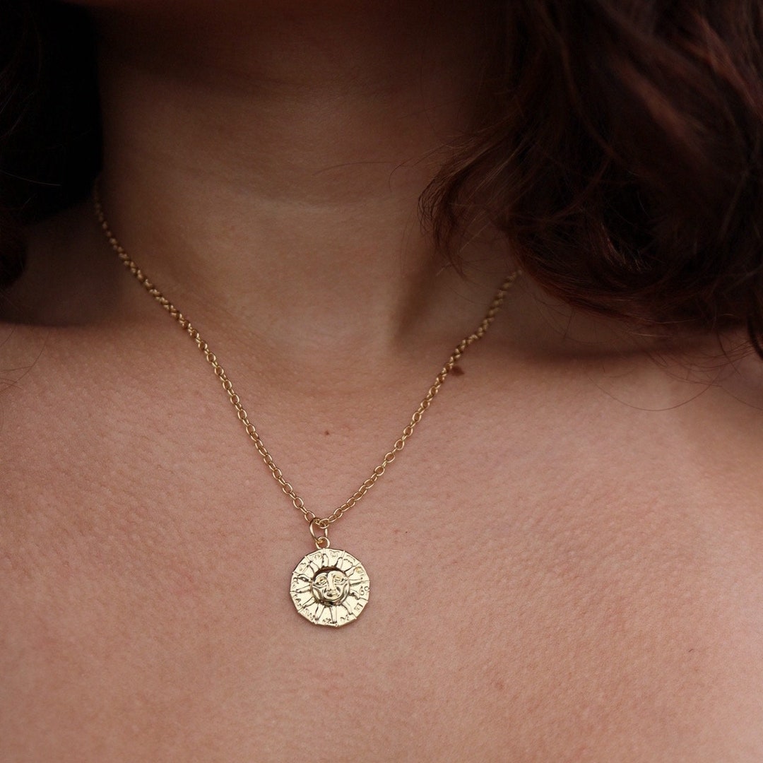 14k Gold Fill-sun Dainty Chain - Etsy