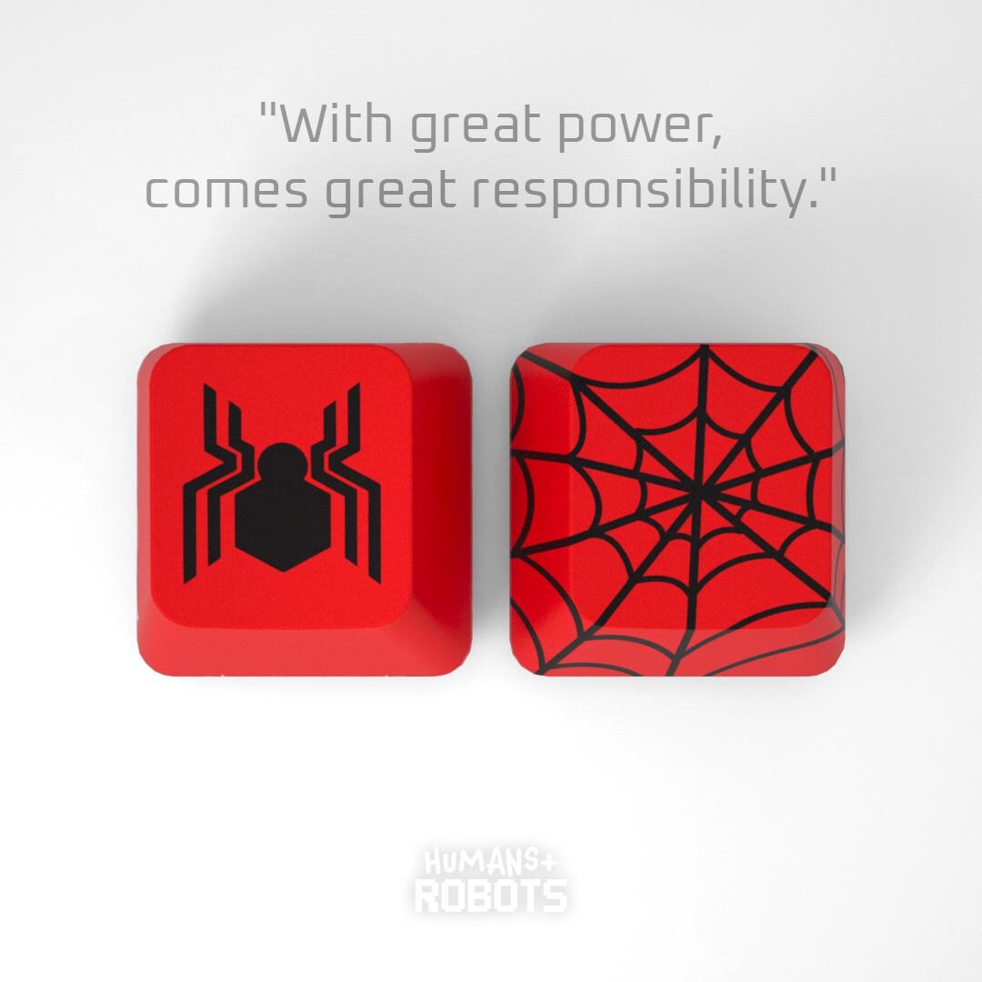 SPIDER-MAN Avengers Keycaps // Custom Dye-sub Cherry MX R4 top Rows ...