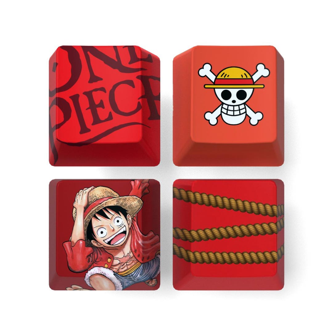 ONE PIECE Monkey D Luffy Keycaps // Custom Anime Dye-sub Cherry MX R4 ...