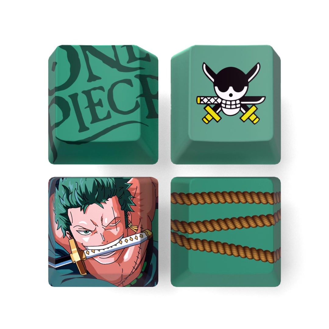 ONE PIECE Roronoa Zoro Keycaps // Custom Anime Dye-sub Cherry MX R4 top ...