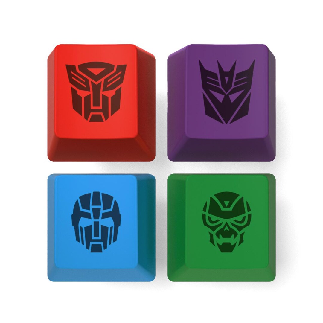 TRANSFORMERS Keycaps // Custom Gaming Dye-sub Cherry MX R4 top Rows ...