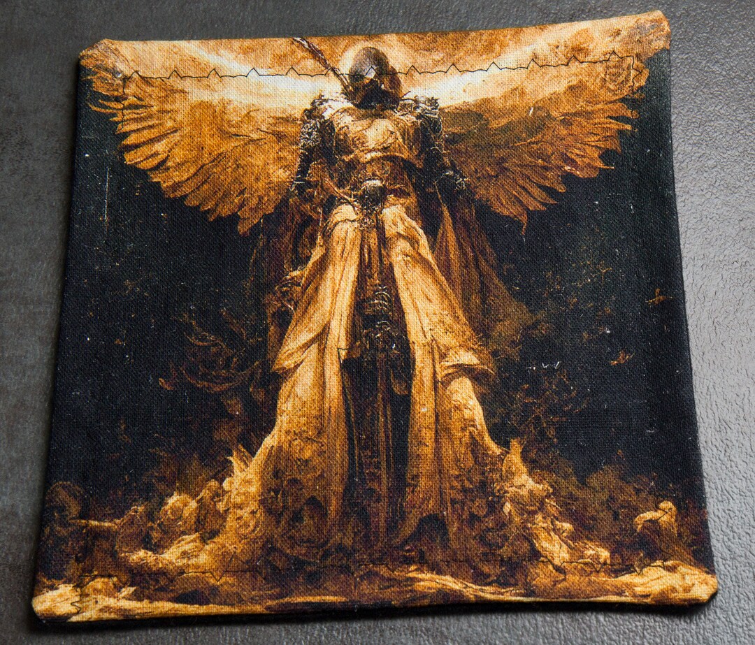 EDC Handkerchief Custom Golden Angel With Black Flannel on Underside ...