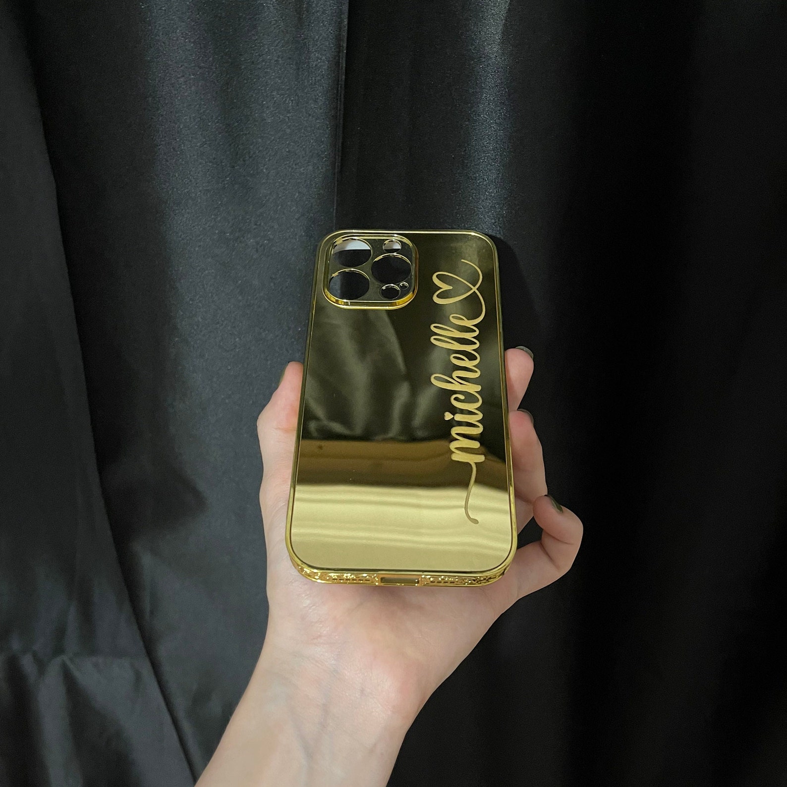 Customizable Name Gold Design iPhone Case / All iPhone Models / Gold ...