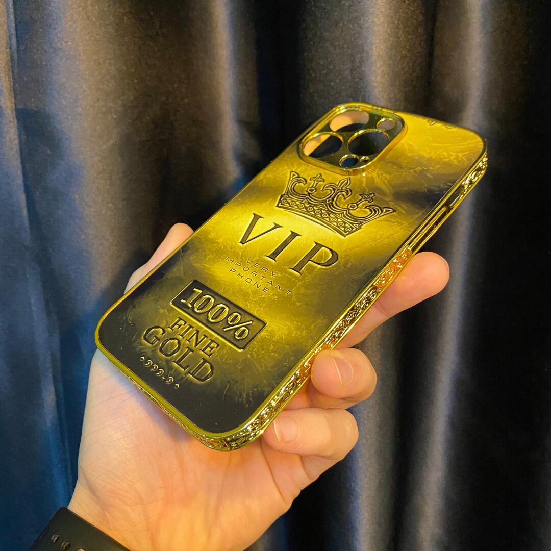 Customizable VIP Design Gold iPhone Case / All iPhone Models / Gold ...