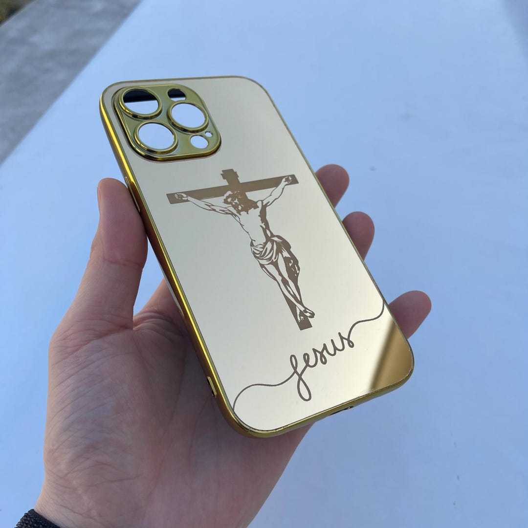 Customizable Jesus Gold Design iPhone Case / All iPhone Models / Gold ...
