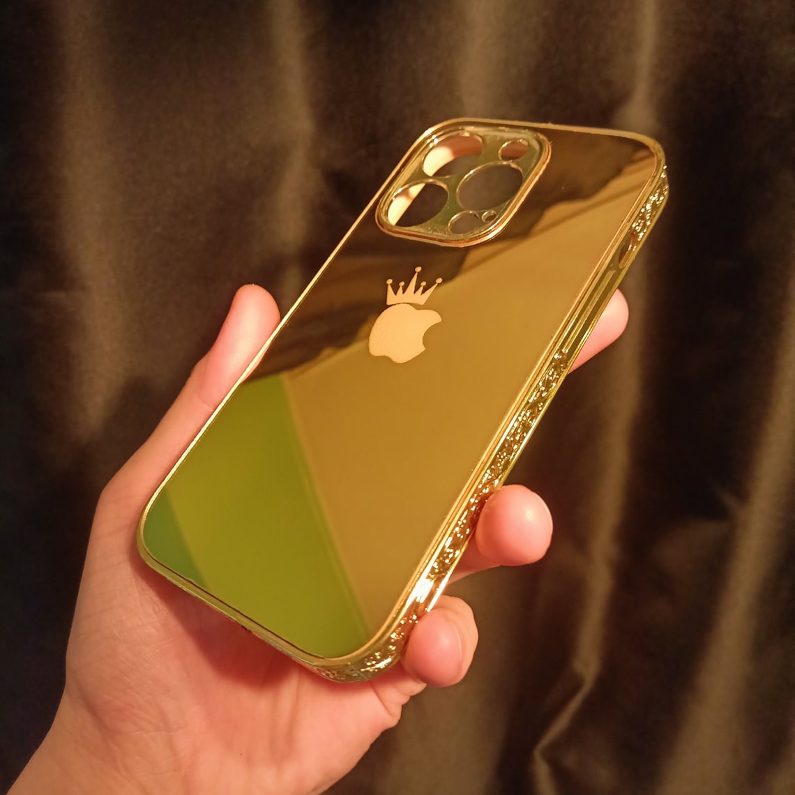 Customizable King Apple Logo Gold Design iPhone Case / All iPhone ...