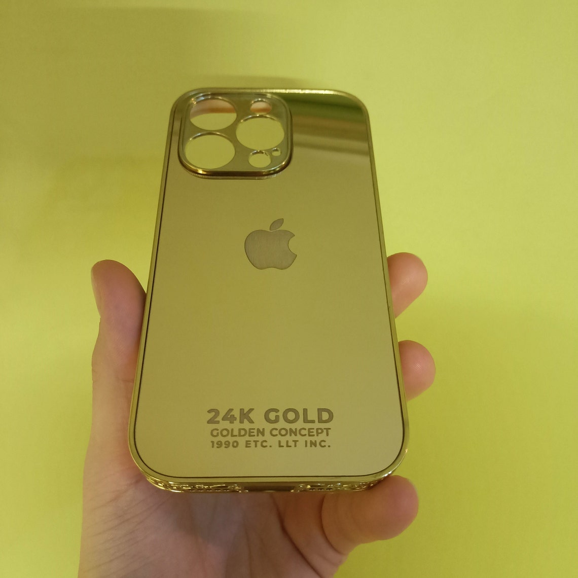 Customizable Apple Logo Gold Design iPhone Case / All iPhone Models ...