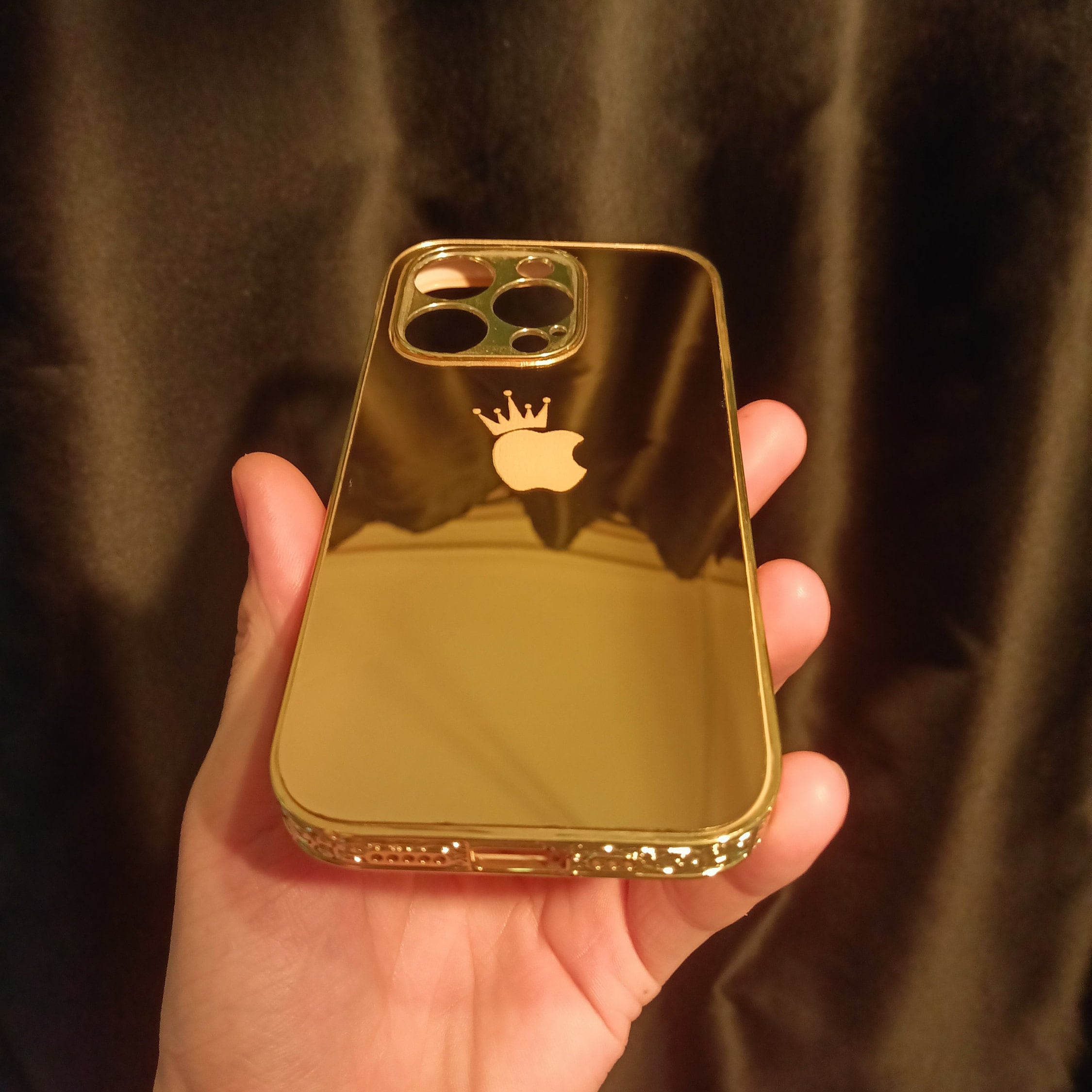Customizable King Apple Logo Gold Design iPhone Case / All iPhone ...