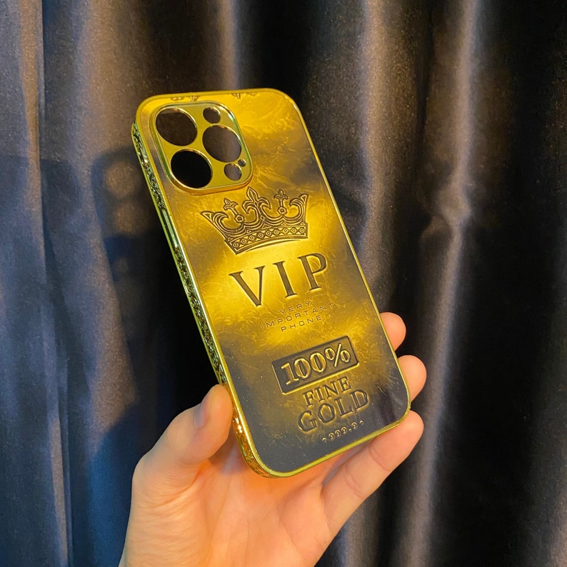 Customizable VIP Design Gold iPhone Case / All iPhone Models / Gold ...