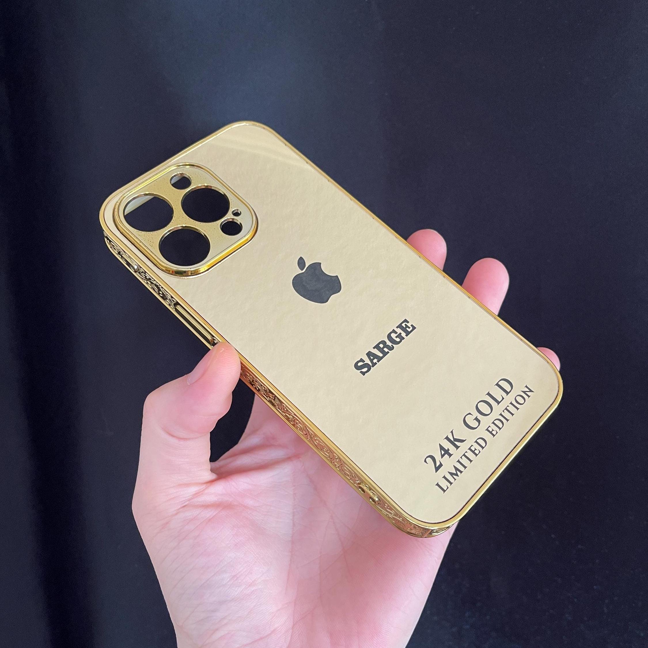 Customizable Apple Logo Gold Design iPhone Case / Black Design Gold ...