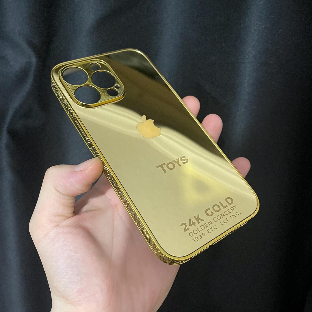 Gold 24K Design Embroidered Customizable iPhone Case / Customizable ...