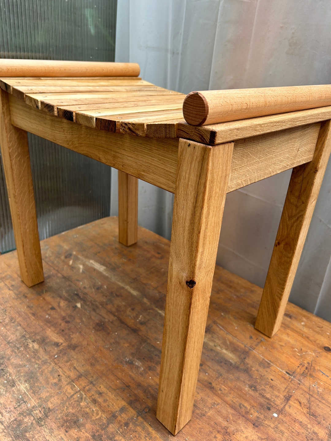 Wooden shogun Style Stool Made From Oak and Ash. Oiled. 5406 8055 - Etsy
