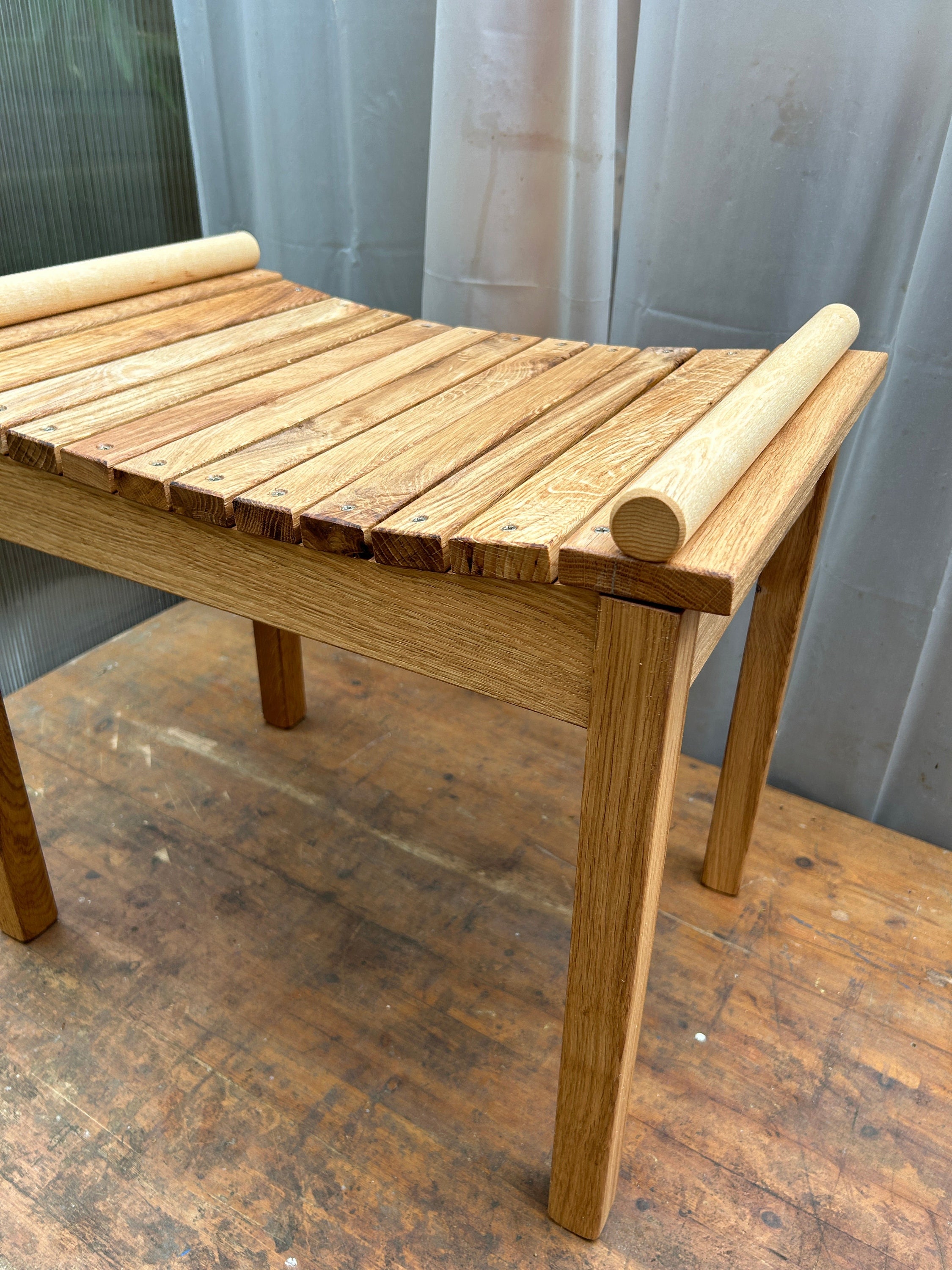 Wooden shogun Style Stool Made From Oak and Ash. Oiled. 5406 8055 - Etsy UK