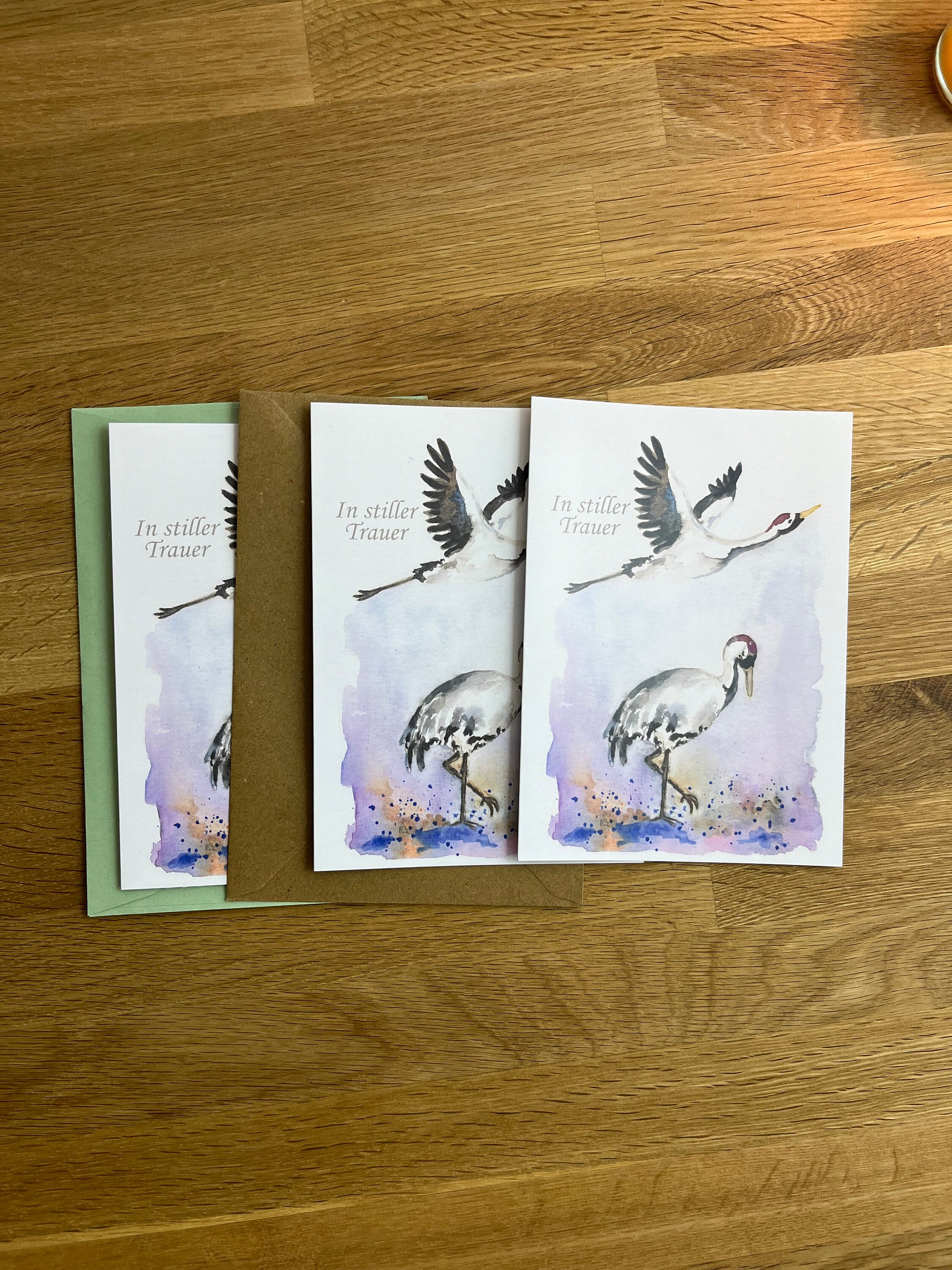 Mourning Card cranes, Condolence Card, Expressing Heartfelt Condolences ...