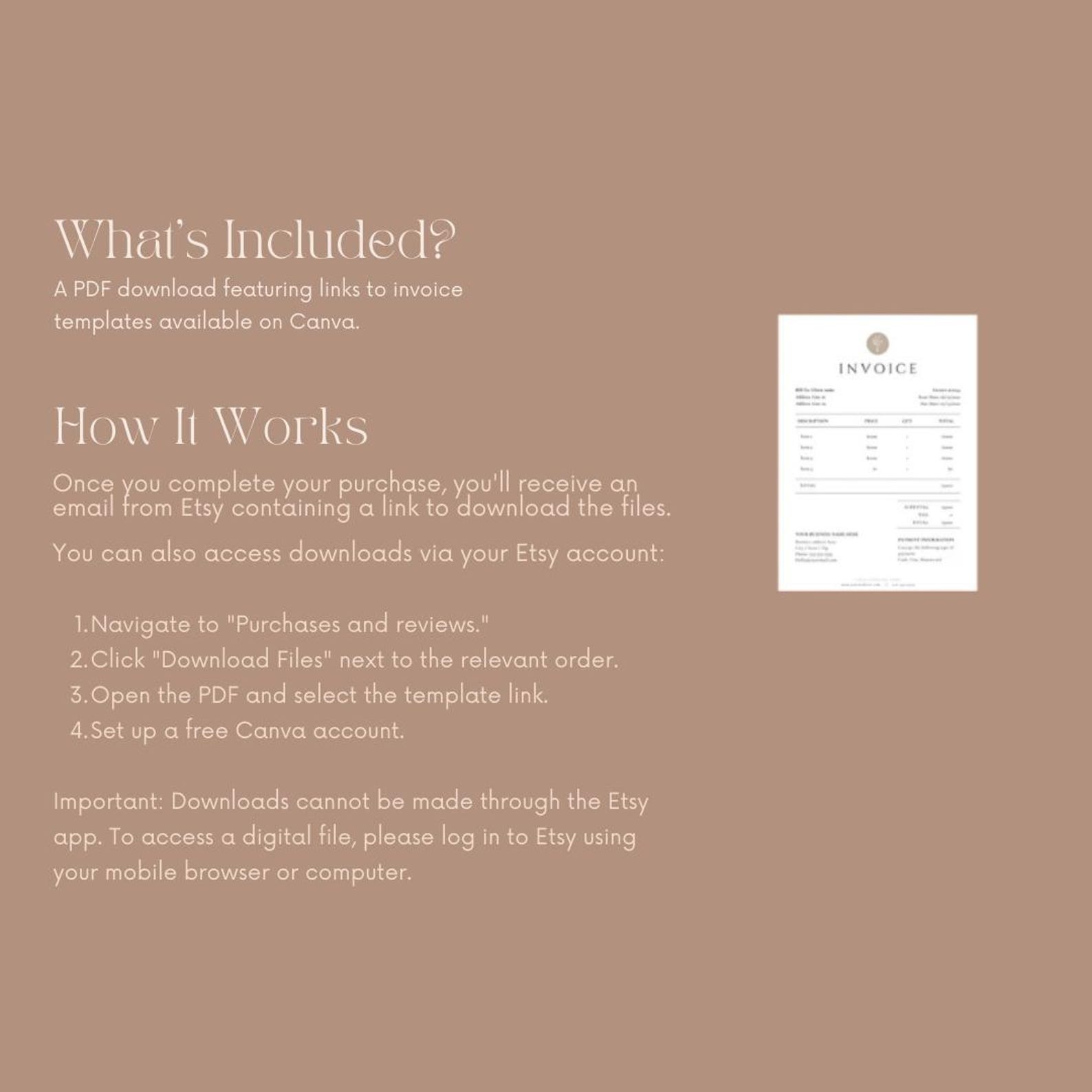 Modern Minimalist Invoice Template for Small Businesses Customizable ...