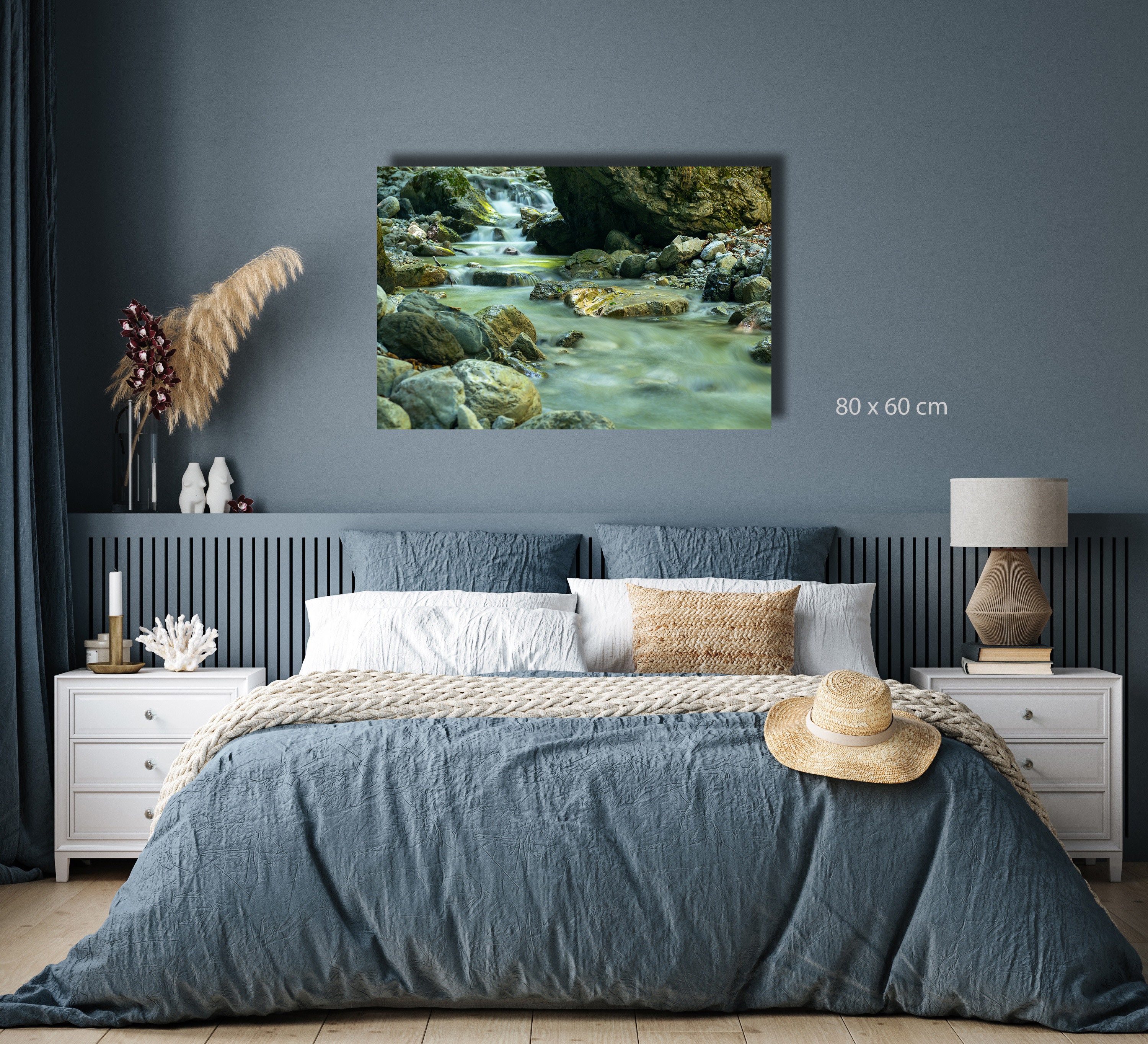 Canvas, Acrylic, Poster, River, Water, Earth Mullet, Stream, Nature ...
