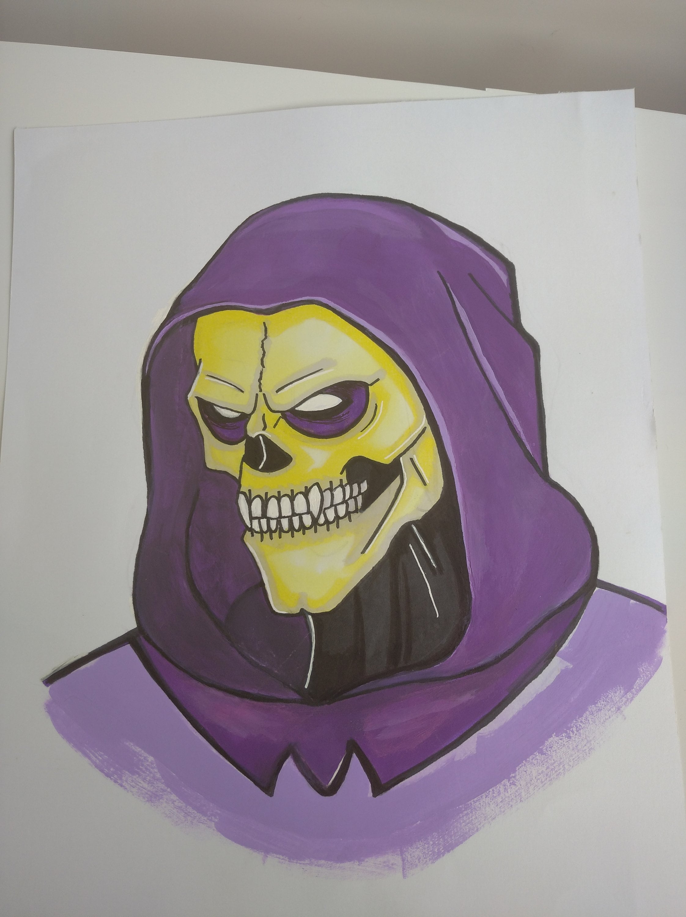 Masters of the Universe Skeletor 21cm X 28.5cm Original Art Drawing ...