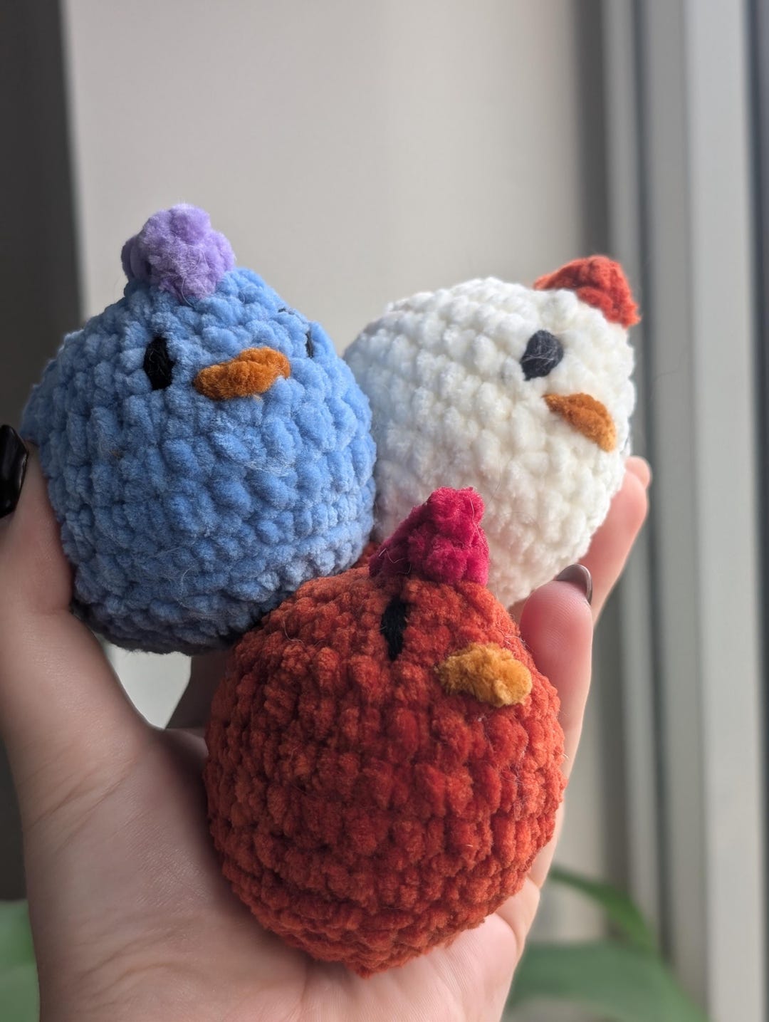 Crochet Handmade Chicken Toy or Farm House Home Decor. Cute ...