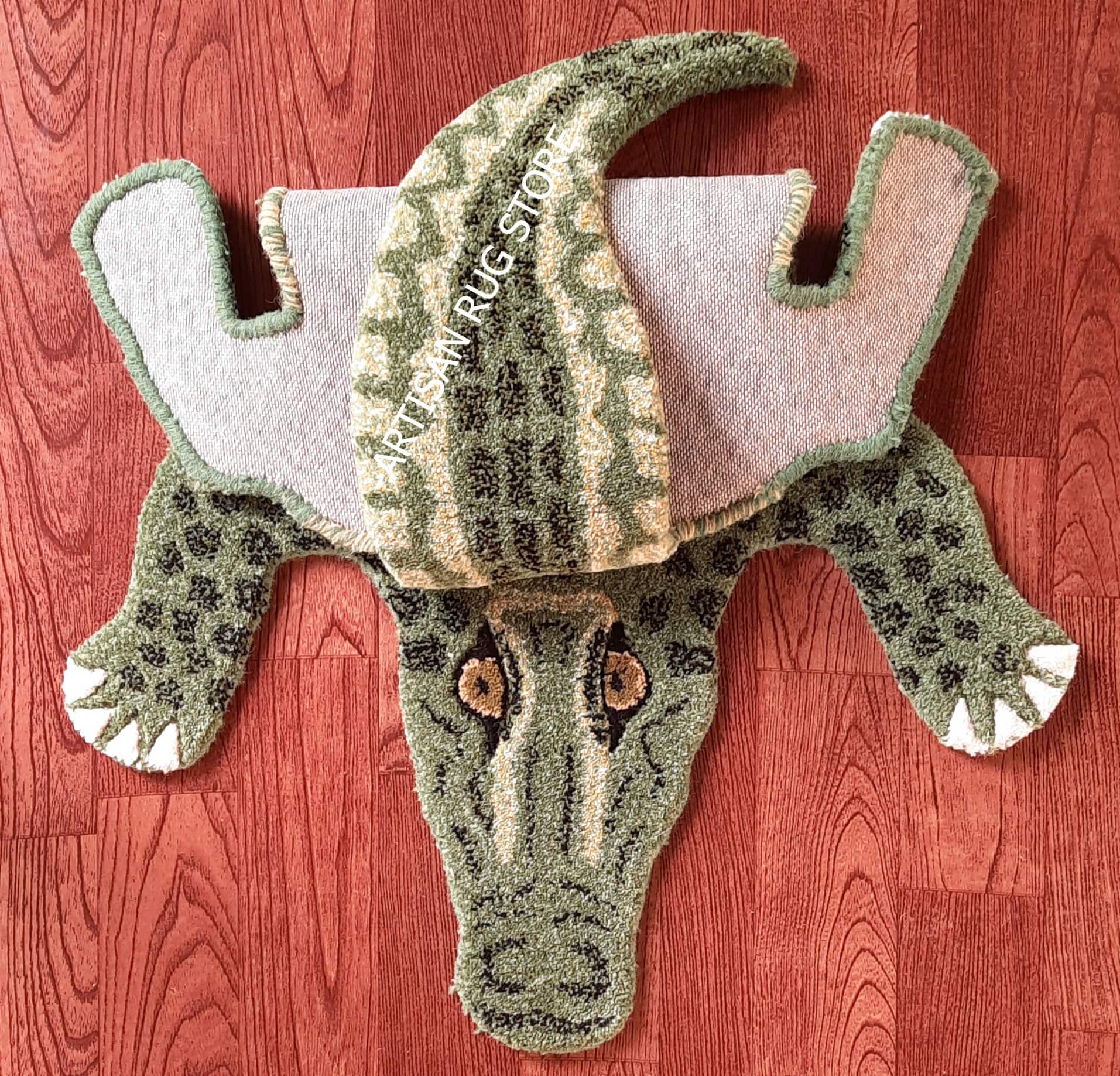 Crocodile Rugs Hand Made Wool Cotton Backing Rug Home Beautiful ...