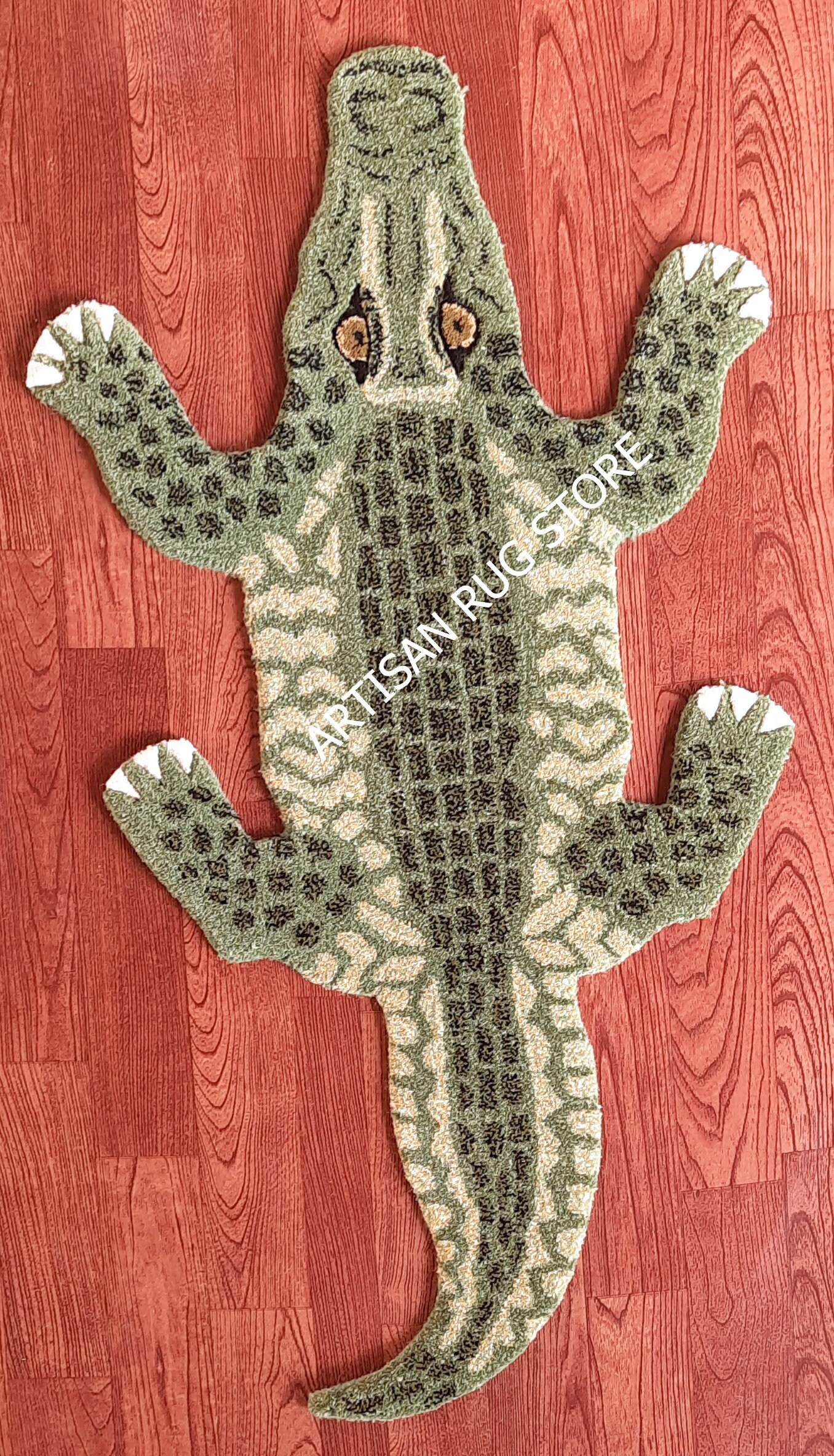 Crocodile Rugs Hand Made Wool Cotton Backing Rug Home Beautiful ...