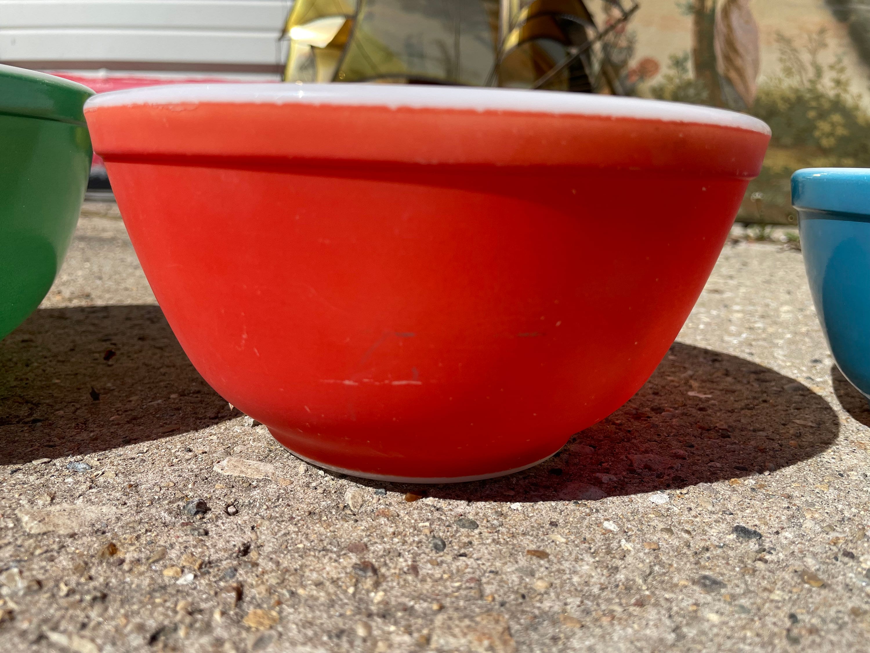 Vintage Pyrex Primary Color Mixing Bowls - Etsy