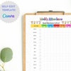 Weekly Attendance Editable With Canva, Attendance Sheet for Preschool ...