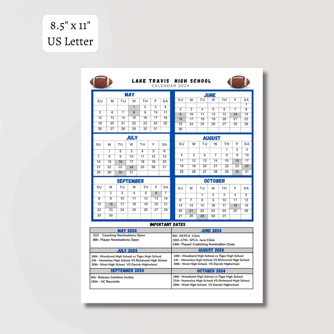 Editable Football Practice Schedule Calendar (digital Template) - Etsy