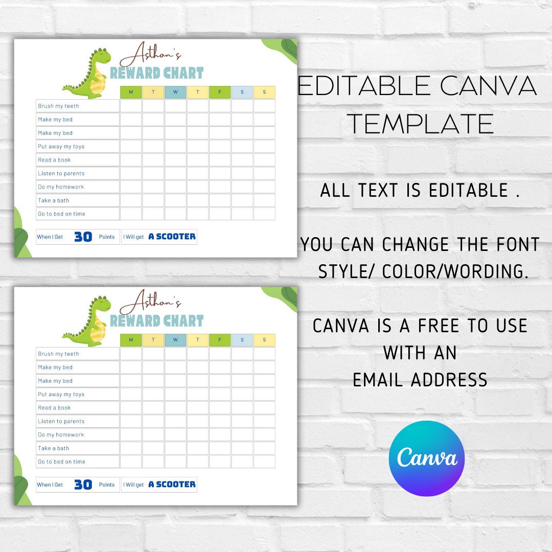 EDITABLE Behavior Chart/ Printable Chart/ Sticker Chart/ Behavior ...