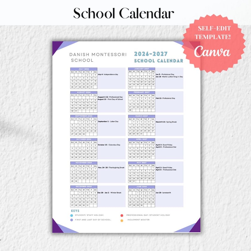 Wide Wall Calendar 2026 - Etsy