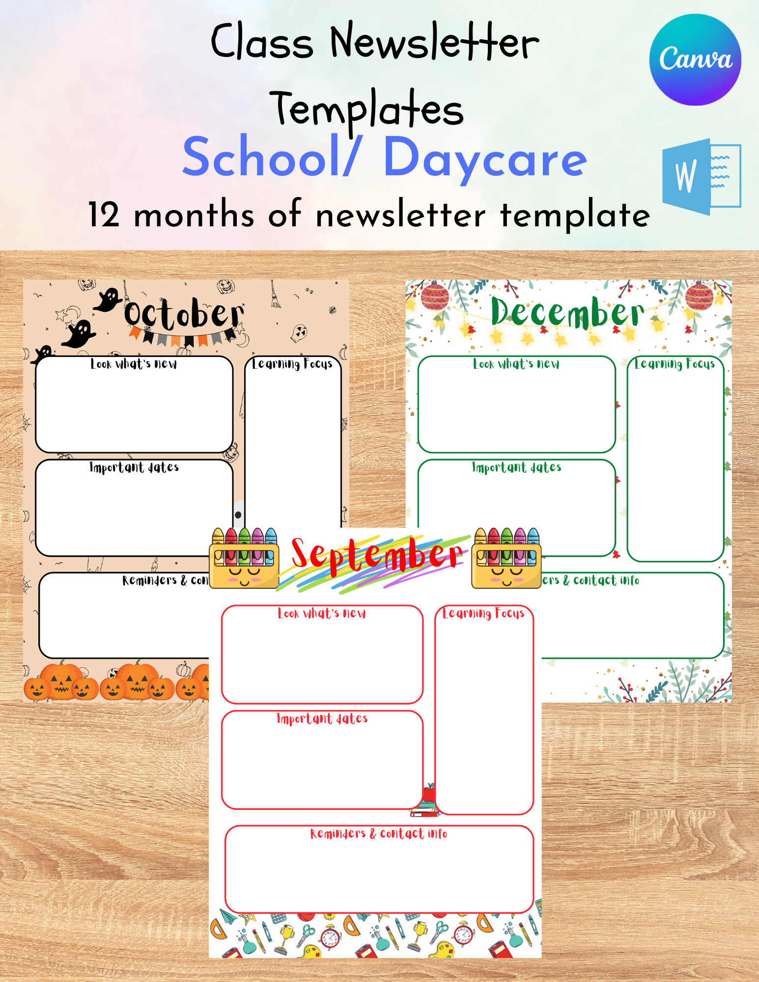 Preschool Newsletter Templates