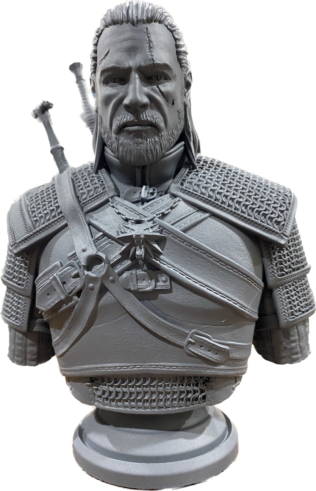 Geralt of Rivia the Witcher Bust 8K Resin 3D Printed - Etsy