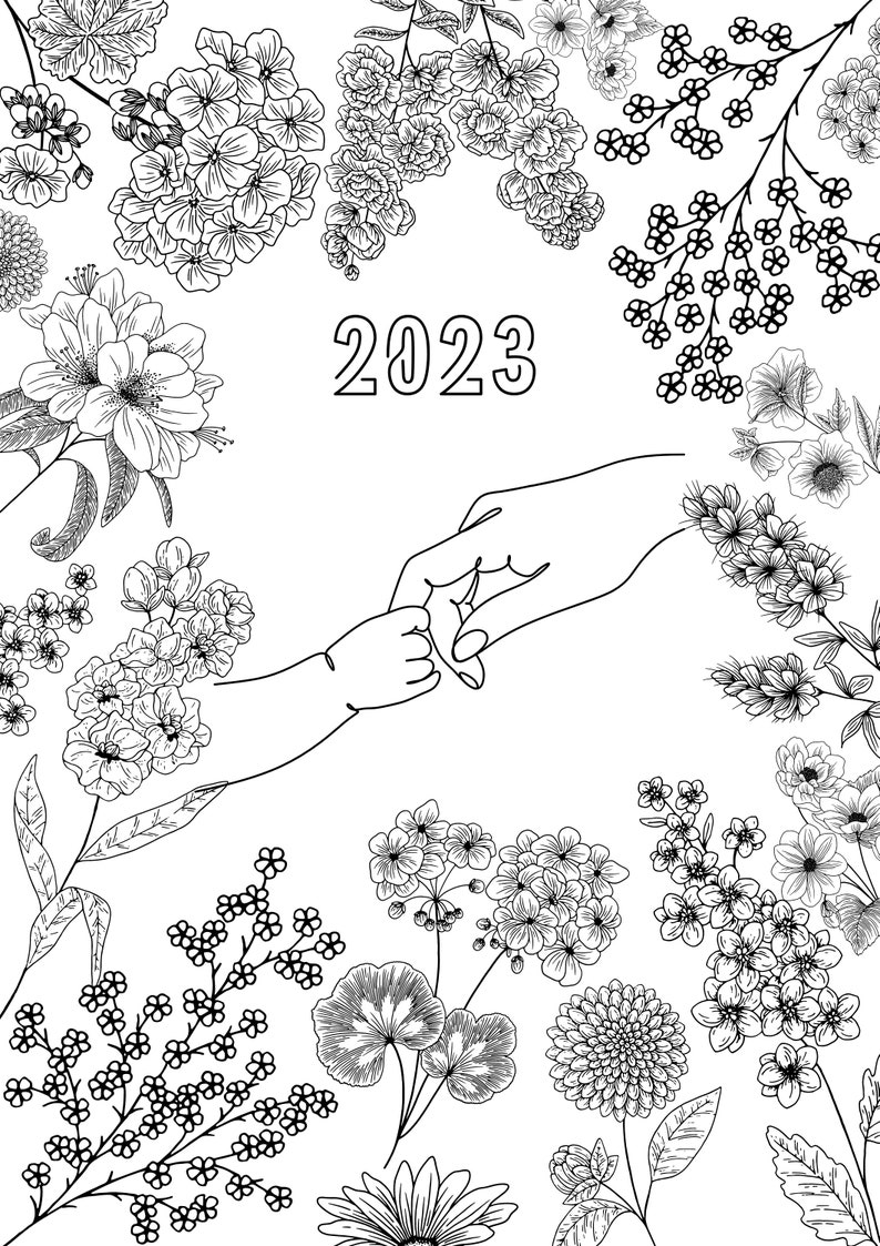 2023 Digital Coloring Pages, Holiday Coloring Pages, Valentine's ...