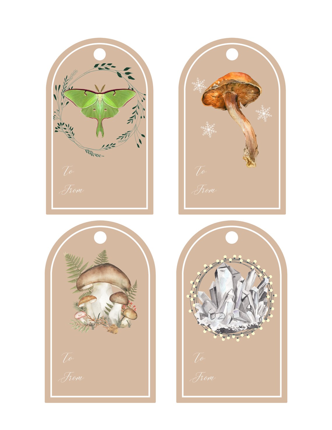 Cottagecore Gift Tags, Christmas Gift Tags, Birthday Gift Tags, Instant ...