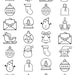 Digital Christmas Coloring Pages, Minimalist Christmas, Christmas ...