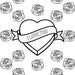 Digital Valentine's Day Coloring Pages, Minimalist Valentine's Day ...