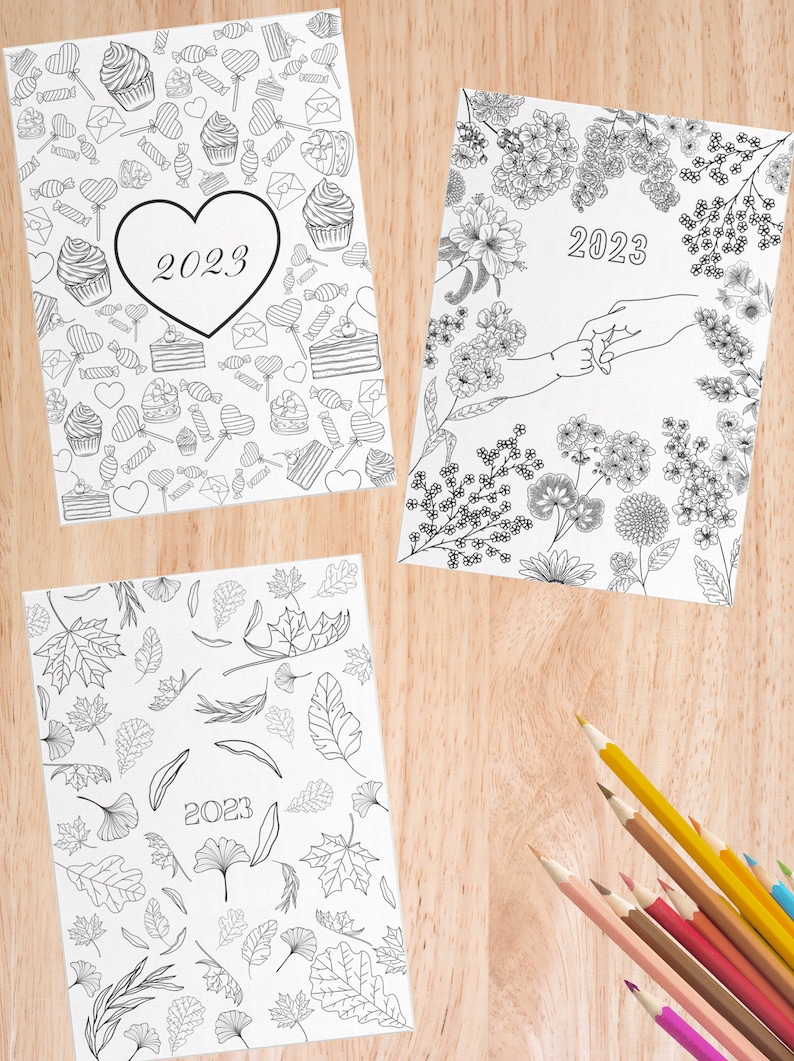 2023 Digital Coloring Pages, Holiday Coloring Pages, Valentine's ...