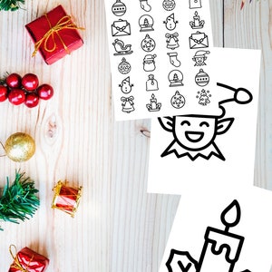 Digital Christmas Coloring Pages, Minimalist Christmas, Christmas ...