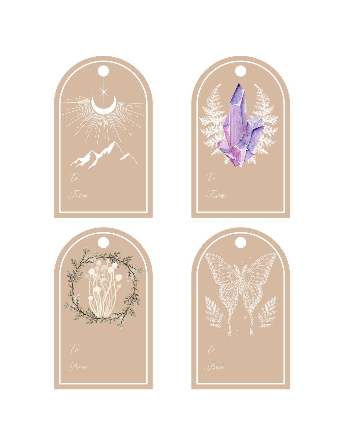 Cottagecore Gift Tags Christmas Gift Tags Birthday Gift - Etsy