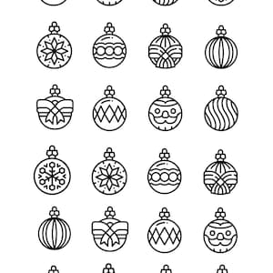 Digital Christmas Coloring Pages, Minimalist Christmas, Christmas ...
