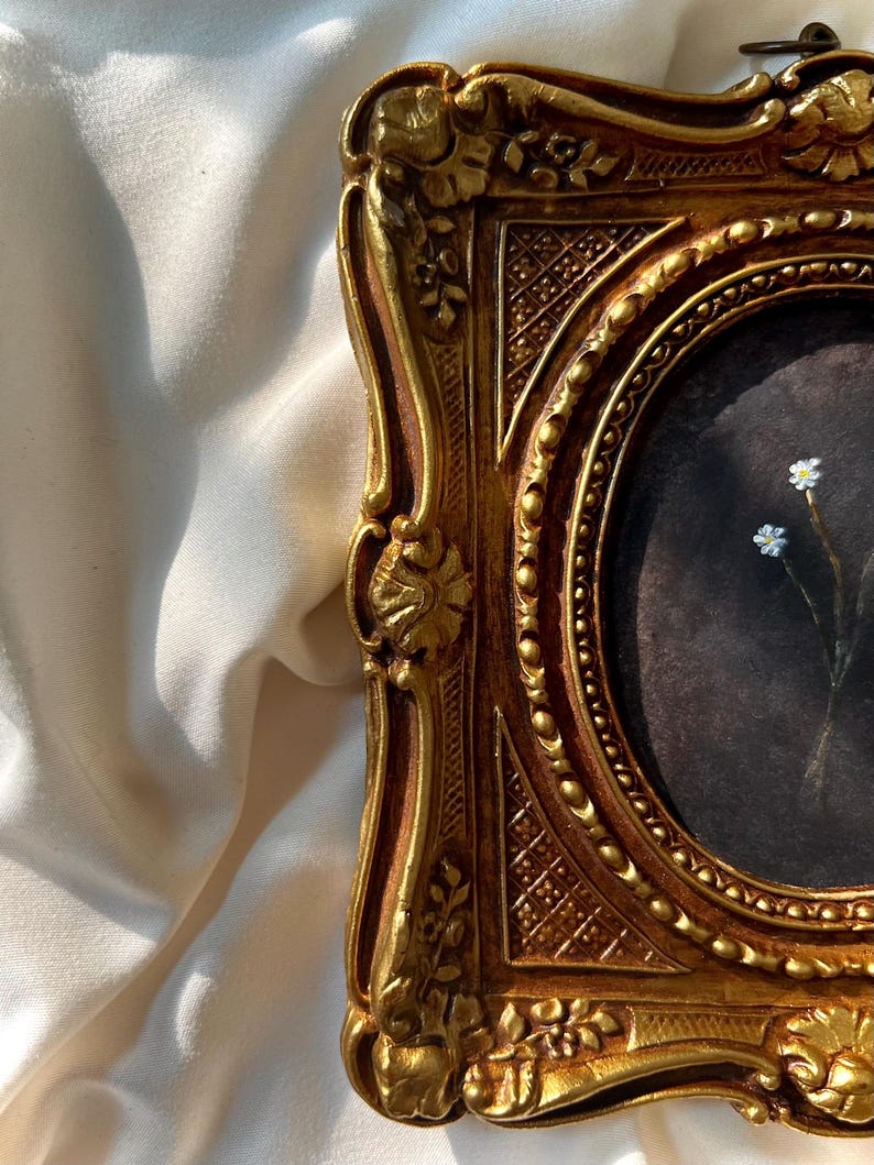 Floral, Oil Painting, Vintage Gold Frame, Original Oil Painting. - Etsy