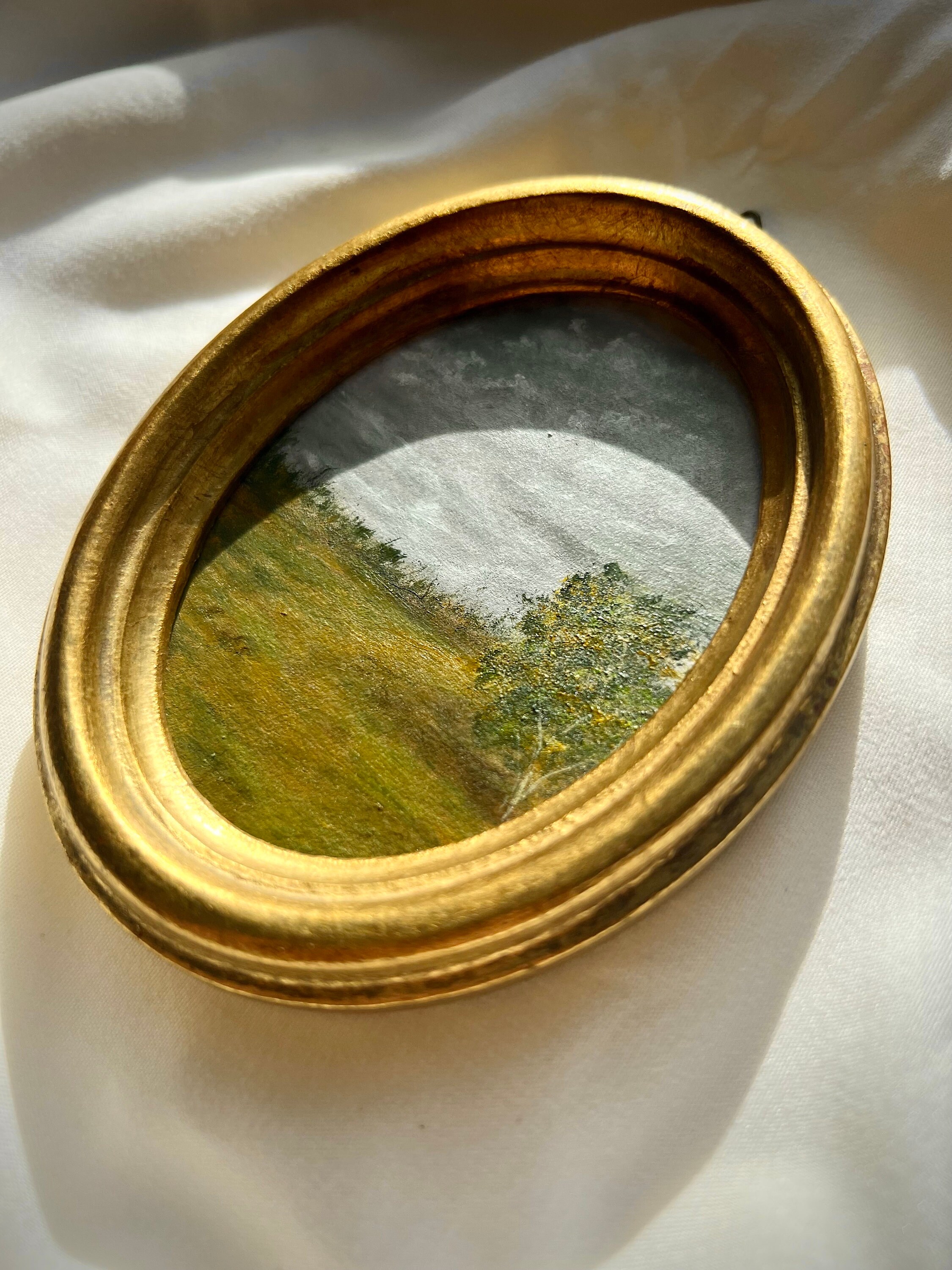 Original Acrylic Painting, Vintage Frame Painting, Miniature Frame ...