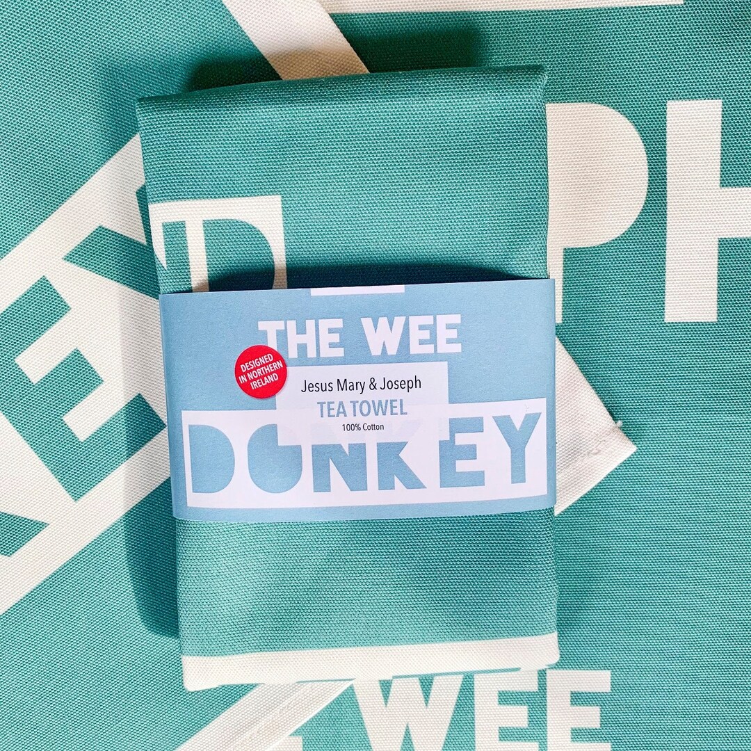 Jesus, Mary, Joseph and the Wee Donkey Tea Towel | Line of Duty Saying ...