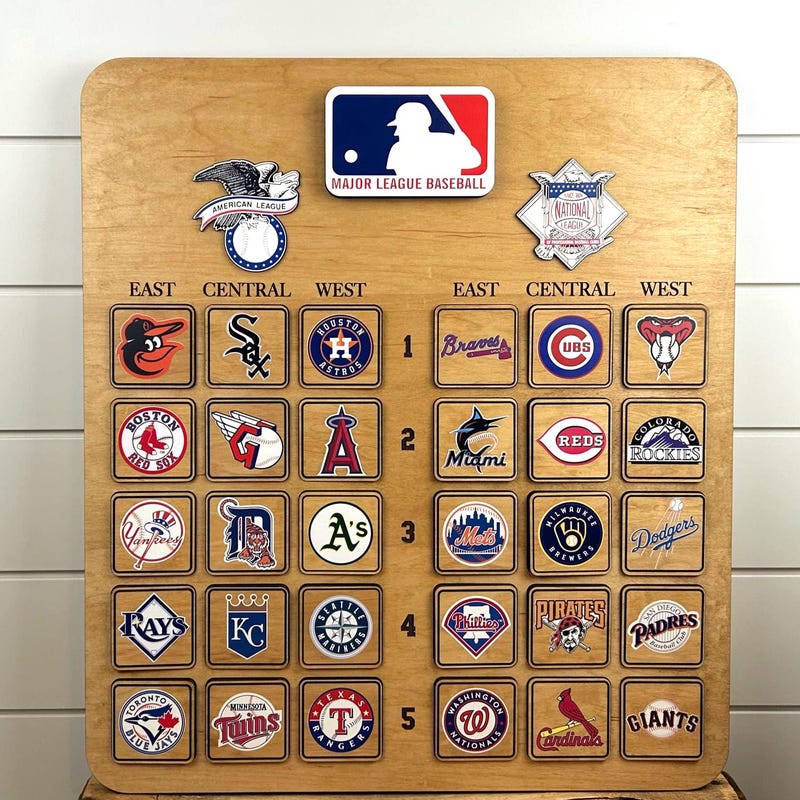 Mlb Standings Board - Etsy