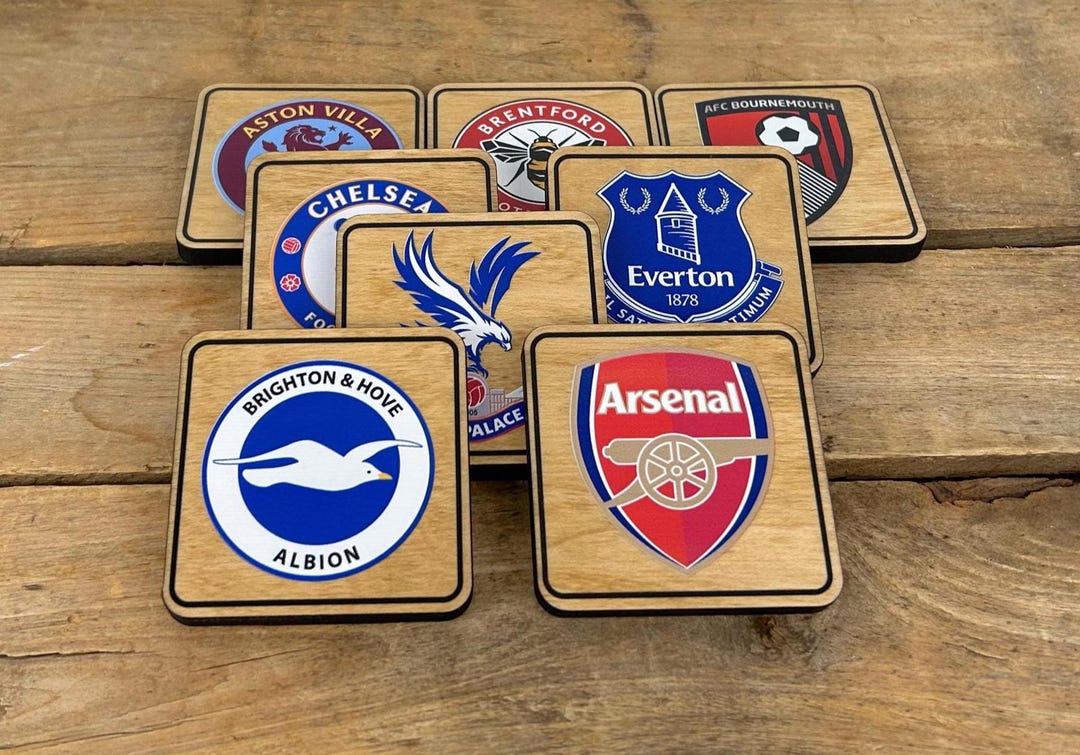 European Football Logo Coasters - Etsy