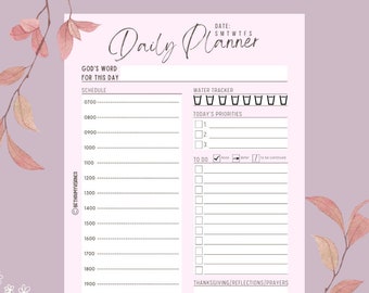 Christian Day Planner Printable - Etsy