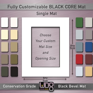 Fully Customizable BLACK CORE Conservation Single Mat Your Choice of ...