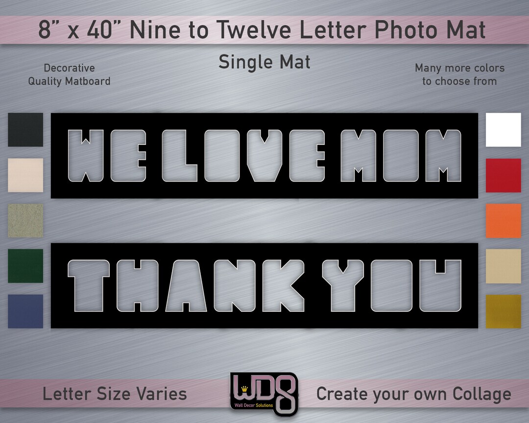 Personalized Nine to Twelve Letter Photo Mat - Choose Your Letters and ...