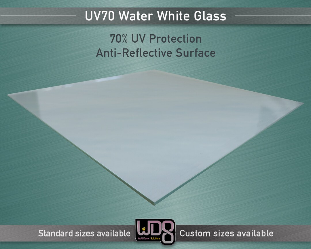 Anti-reflective UV70 Water White Glass - Choose From Standard Sizes or ...