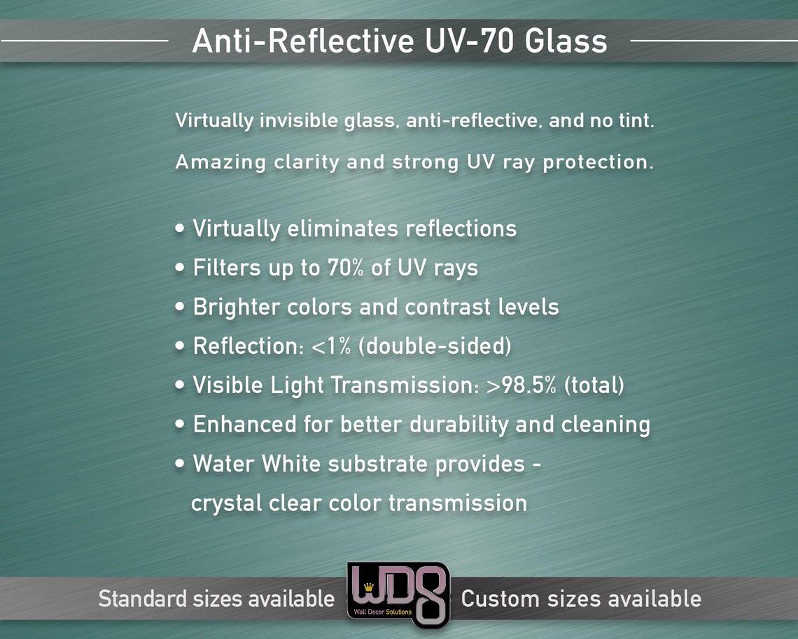 Anti-reflective UV70 Water White Glass - Crystal Clear UV Protection ...