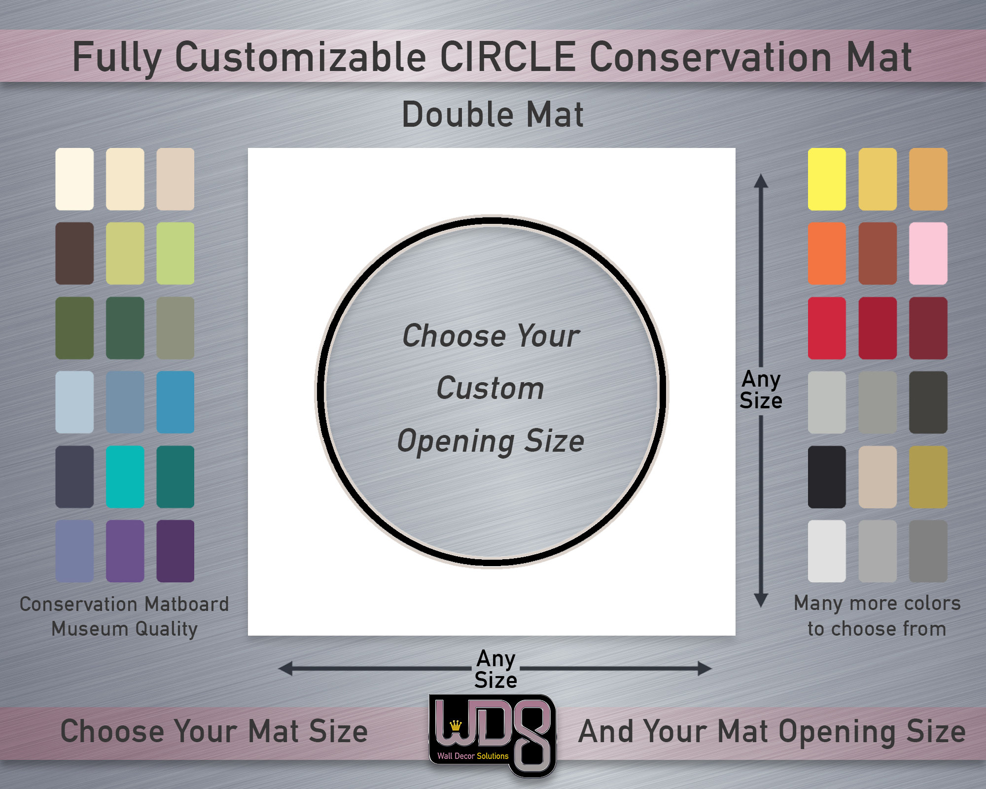 Fully Customizable CIRCLE Conservation DOUBLE Mat Your - Etsy